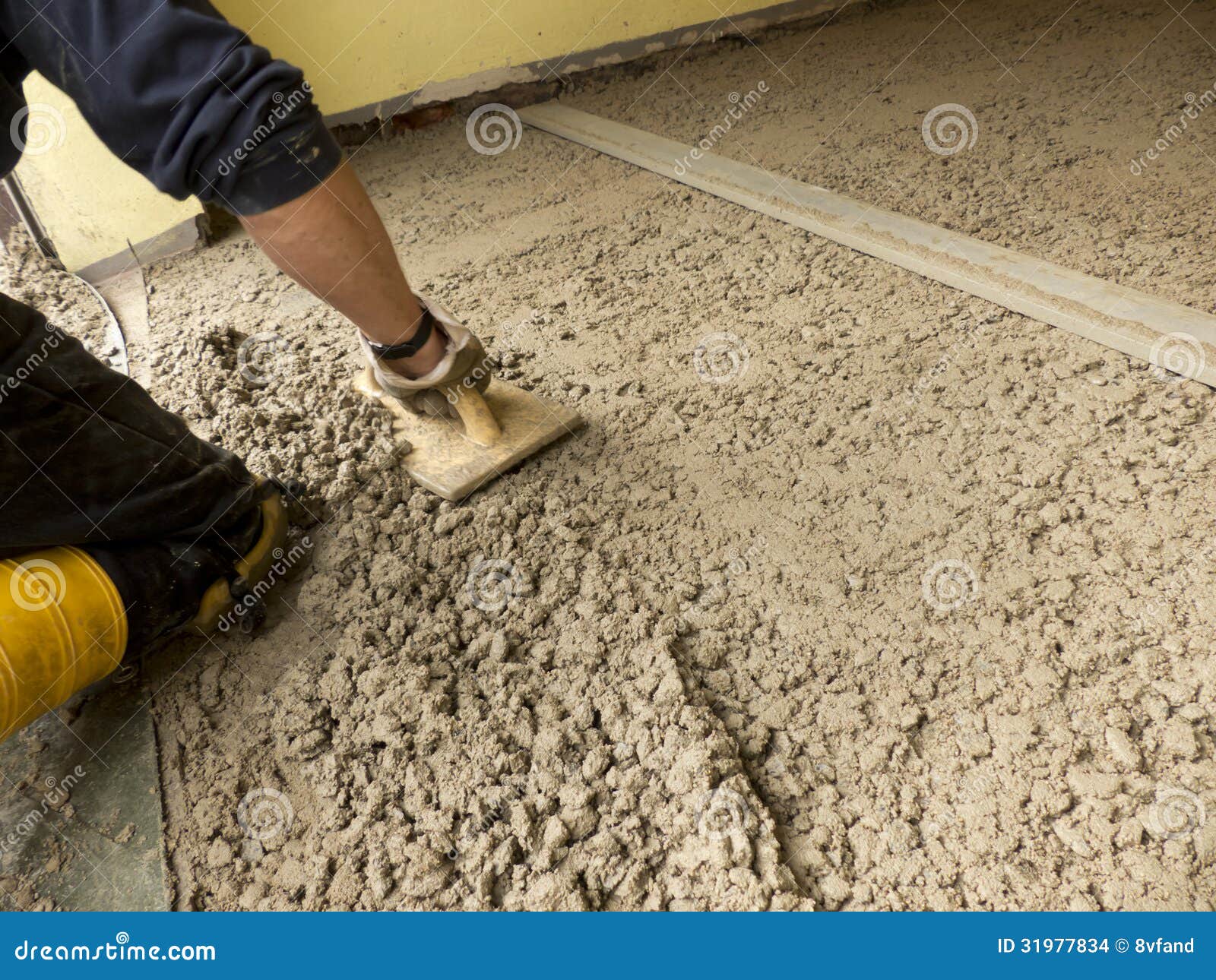 Construction Works Smooth Cement Stock Photo - Image of level, cement ...