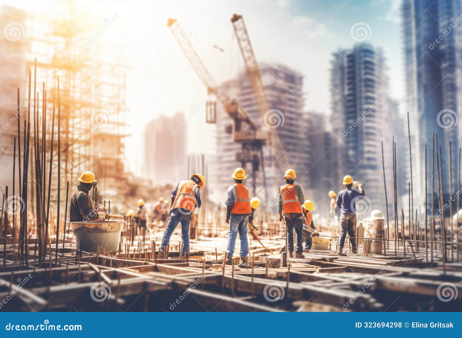 Construction Works, Structural Engineer, Foreman Worker, Stock Photo ...