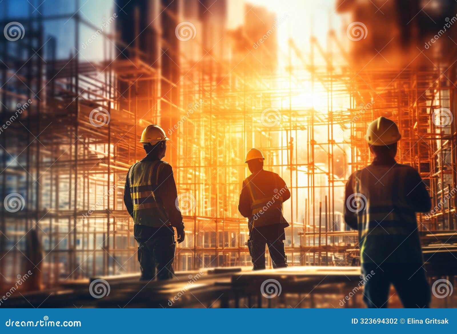 Construction Works, Structural Engineer, Foreman Worker, Stock Photo ...