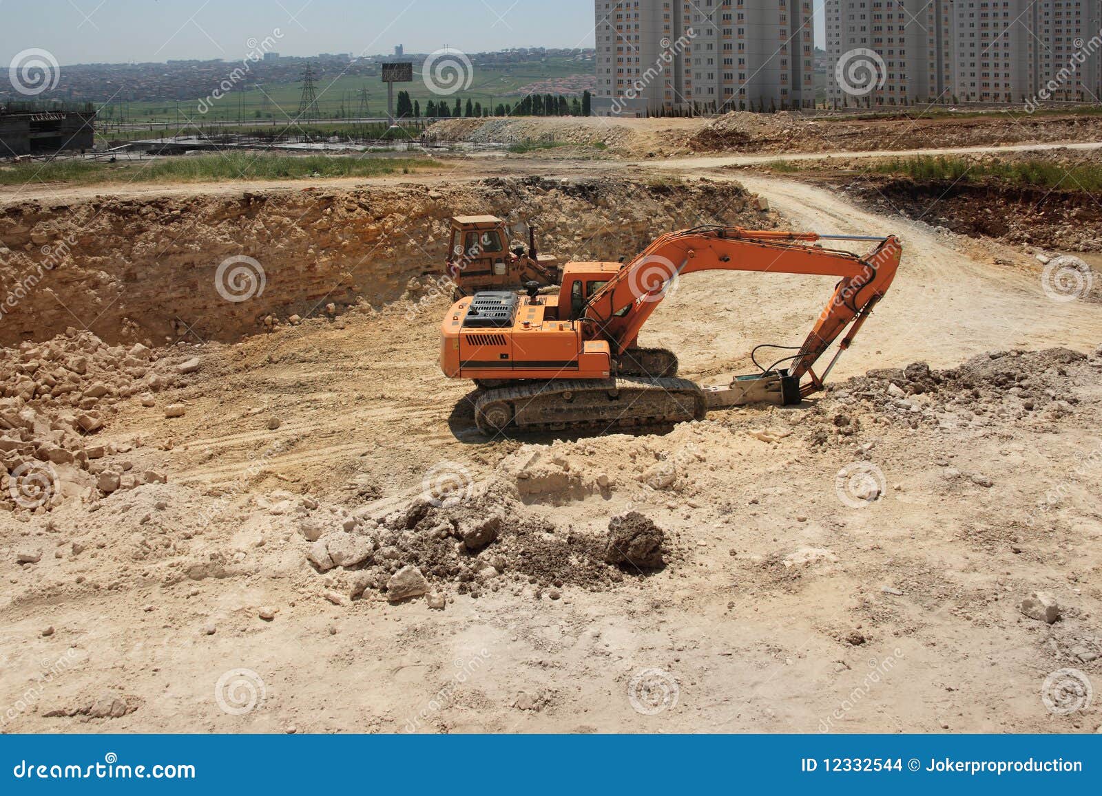 Construction zone stock photo. Image of progress, engineering - 12332544