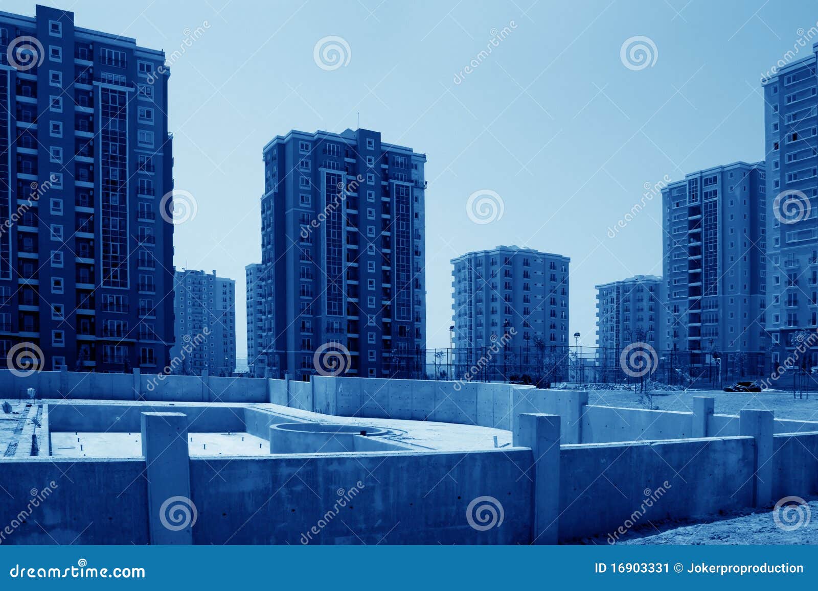 Construction zone stock image. Image of cement, constructive - 16903331