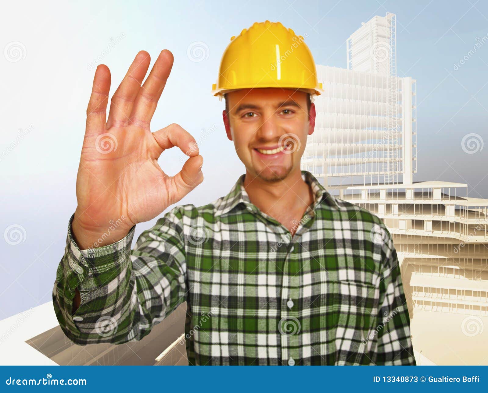 Constructione Worker Background Stock Image - Image of hand ...
