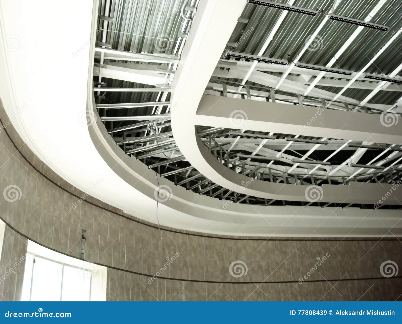 Constructions Ceiling Building Stock Image - Image of rust, process ...