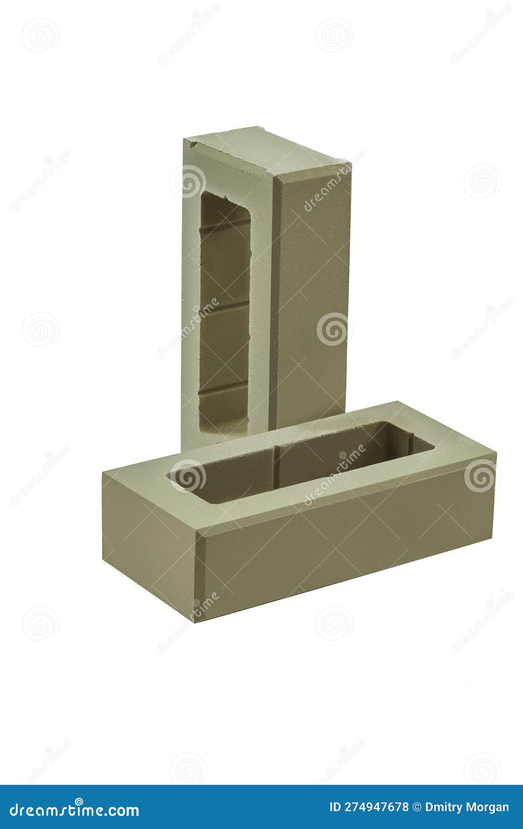 Constructions Ideas. New Samples Bricks for Wall Building Isolated on ...