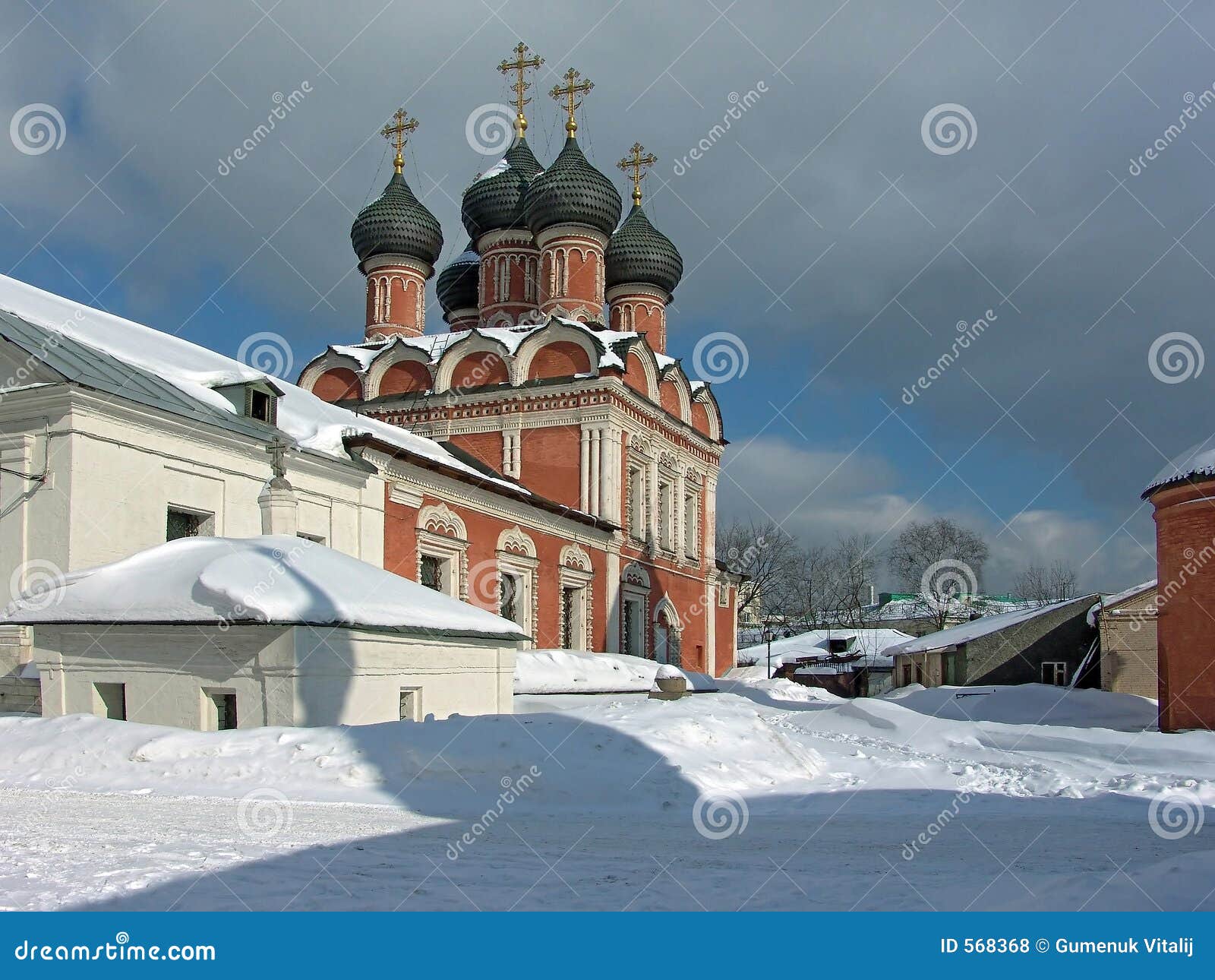Constructions of a Monastery. Stock Photo - Image of snow, russia: 568368