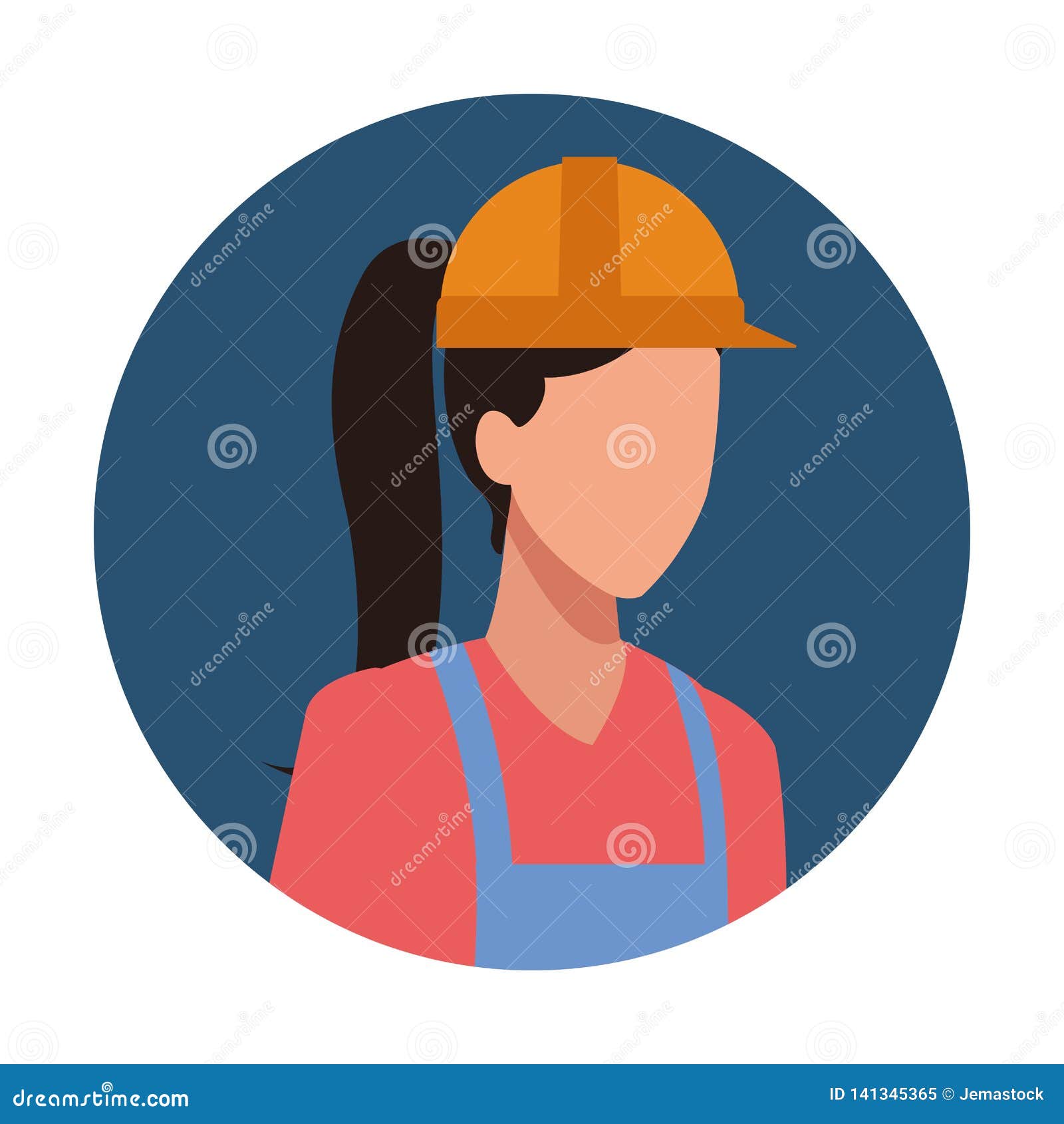 Constructionworker Jobs and Professions Avatar Stock Vector ...