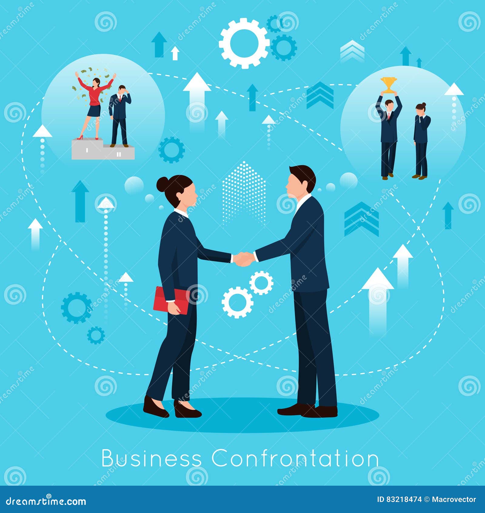 Constructive Business Confrontation Flat Composition Poster Stock ... Constructive Business Confrontation Flat Composition Poster Stock ...