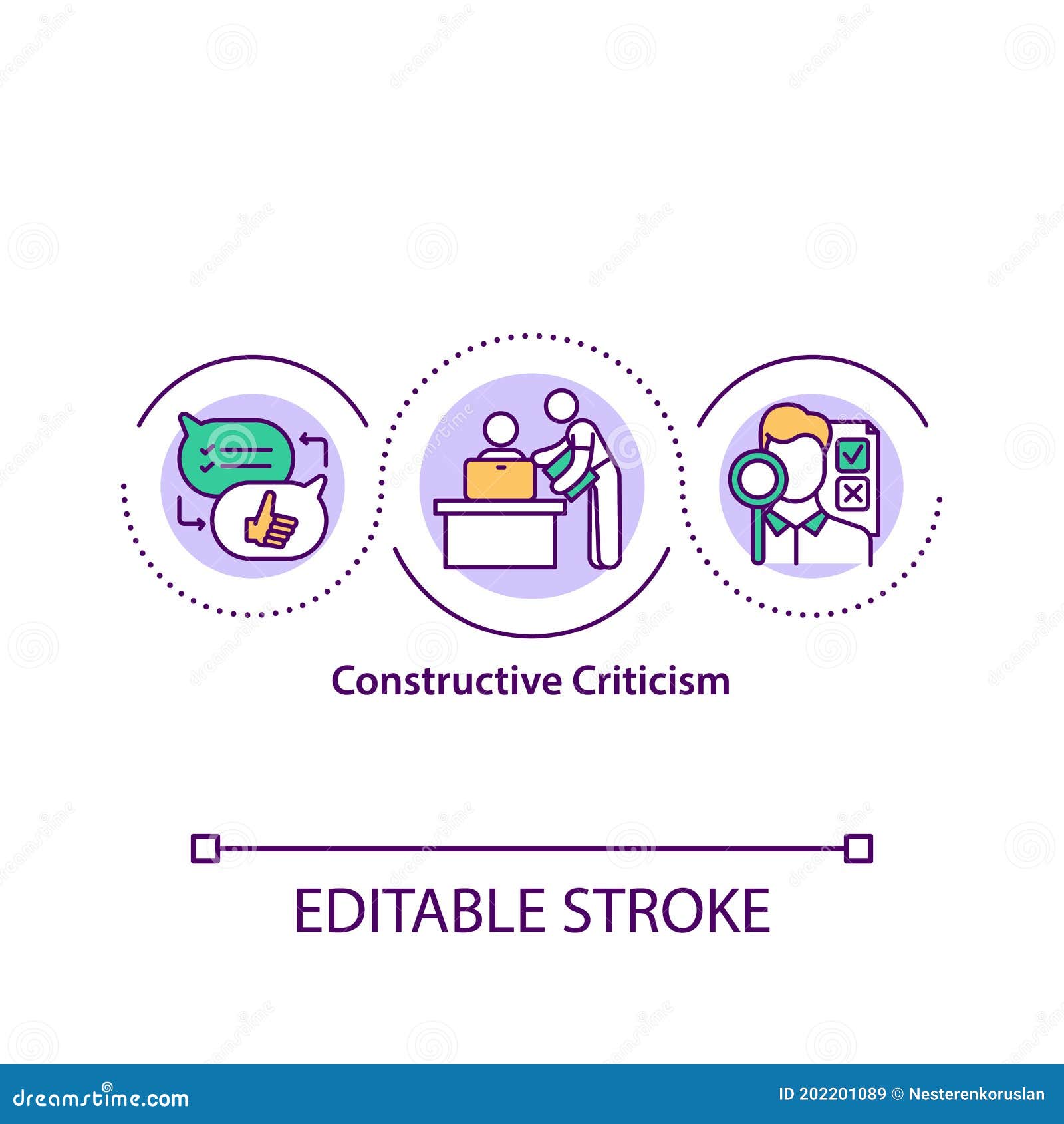 Constructive Criticism Concept Icon Cartoon Vector | CartoonDealer.com ...