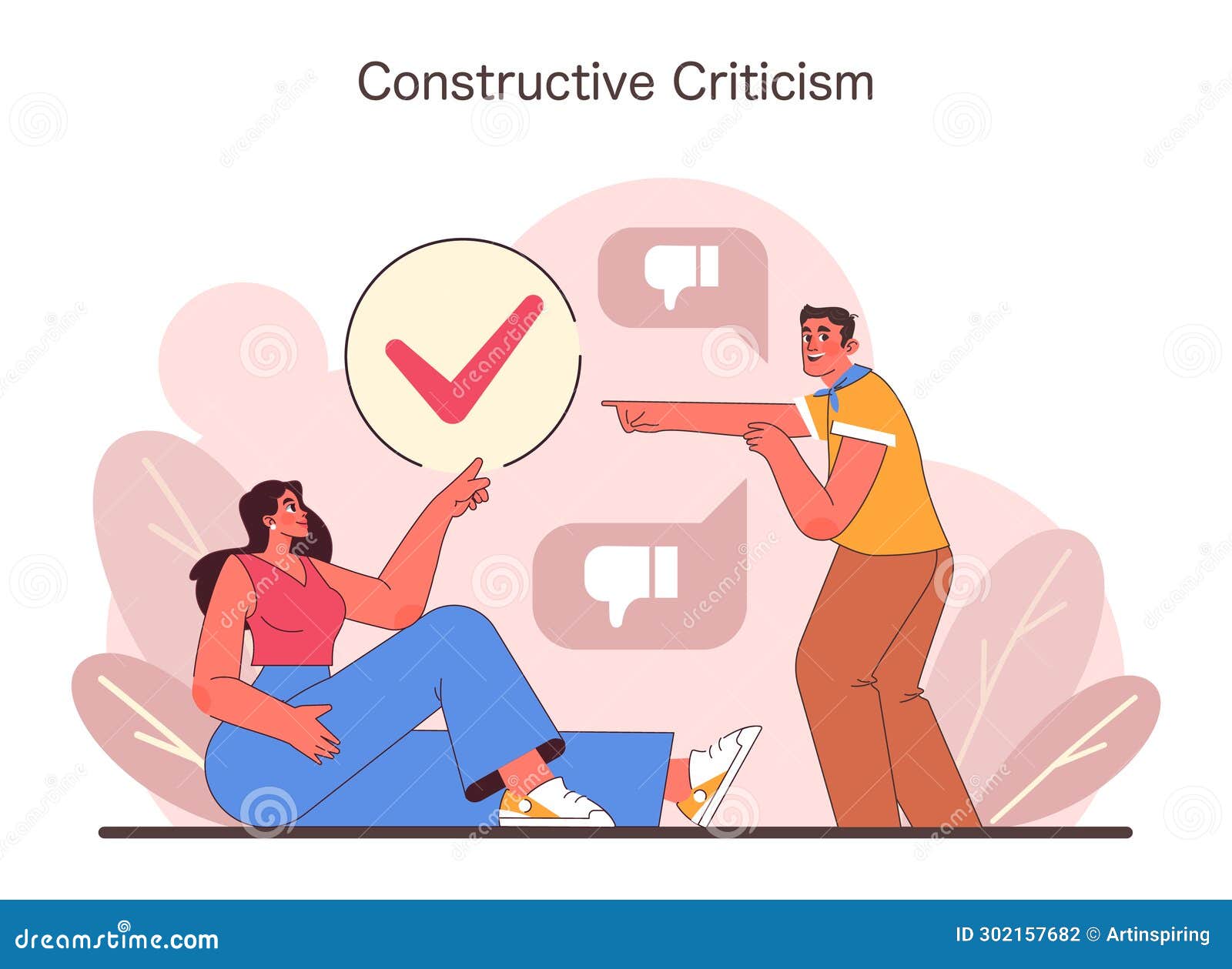 Constructive Criticism Concept Icon Cartoon Vector | CartoonDealer.com ...