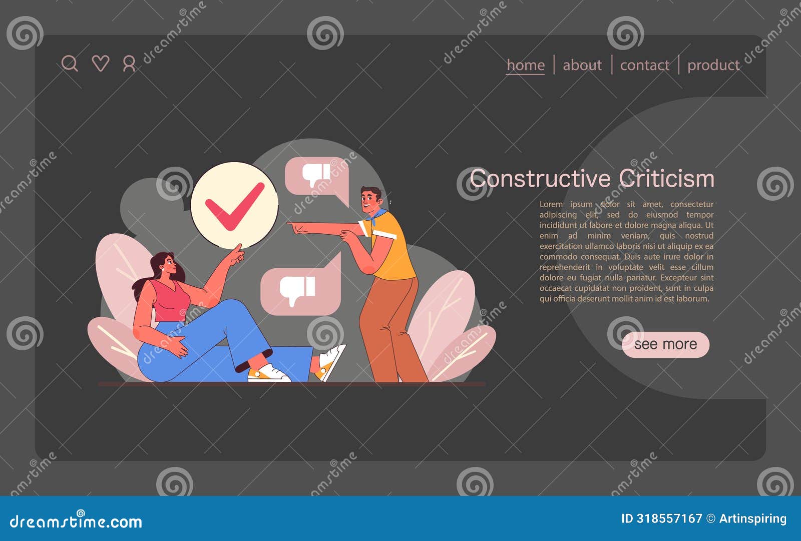 Constructive Criticism Concept Icon Cartoon Vector | CartoonDealer.com ...