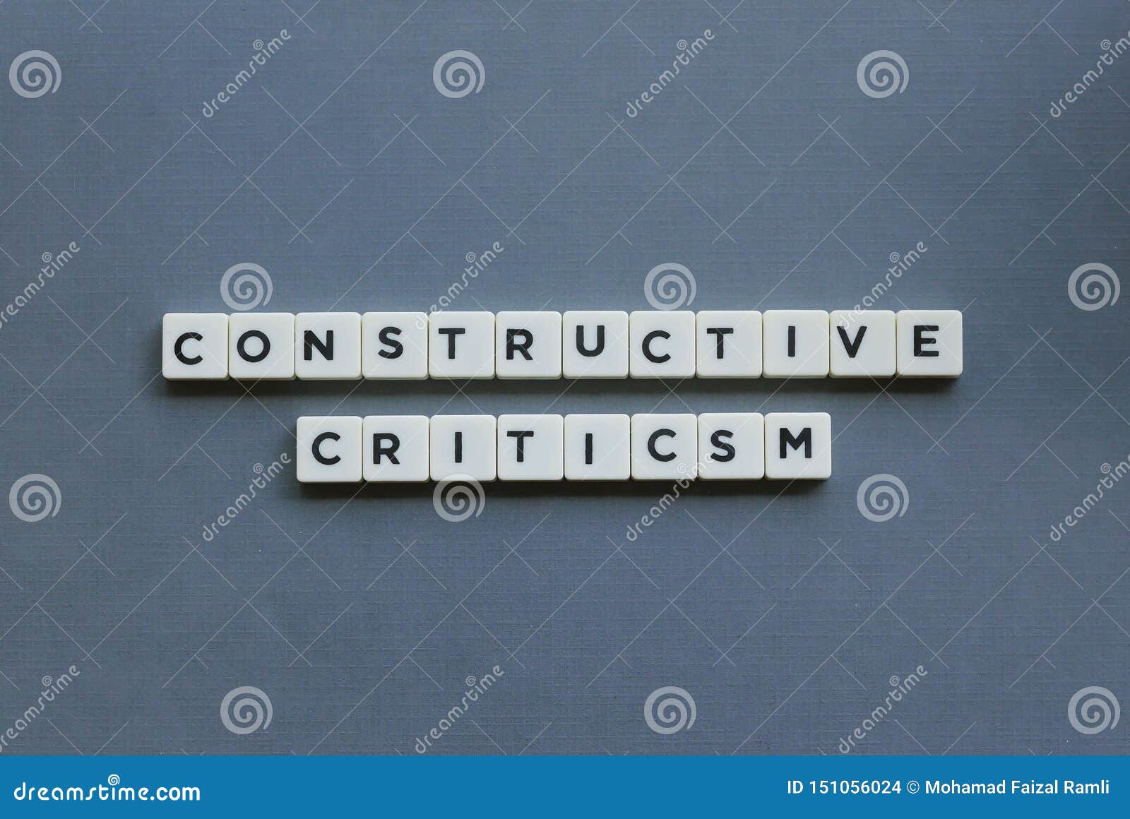 Constructive Criticism Word Made of Square Letter Word on Grey ...