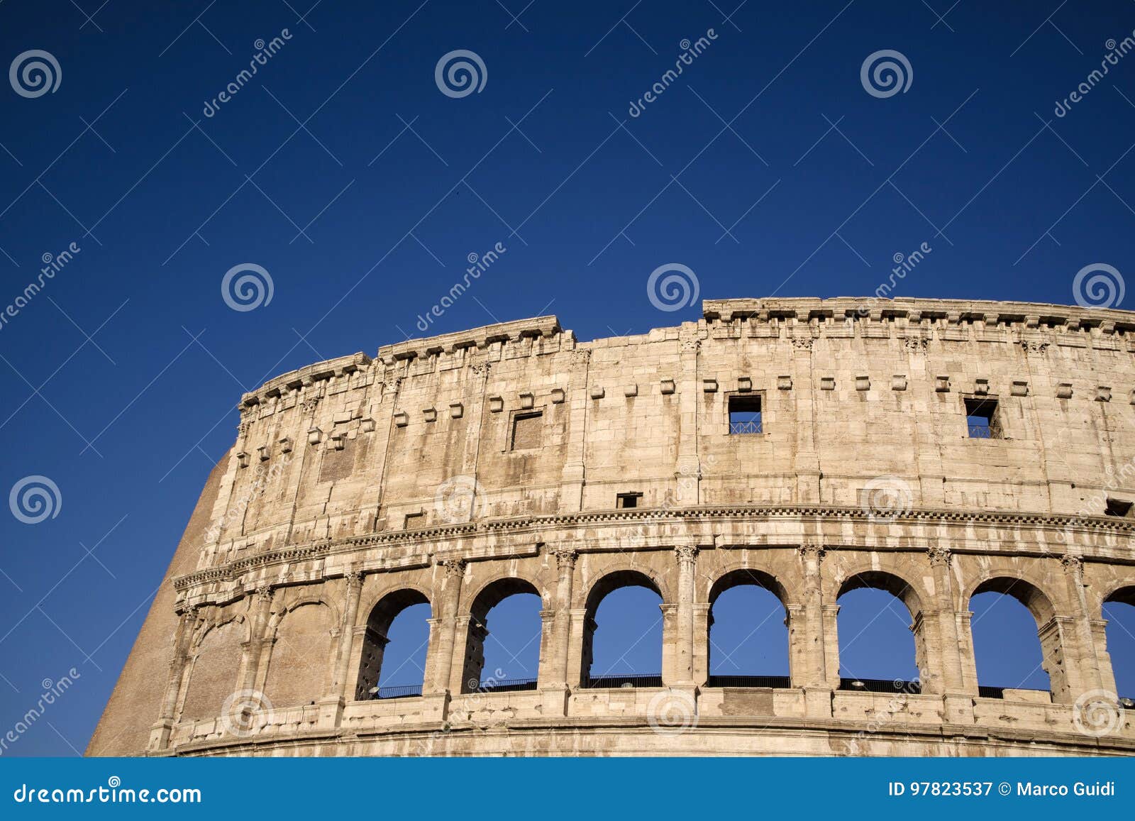 Constructive Details of the Colosseum Stock Image - Image of monument ...
