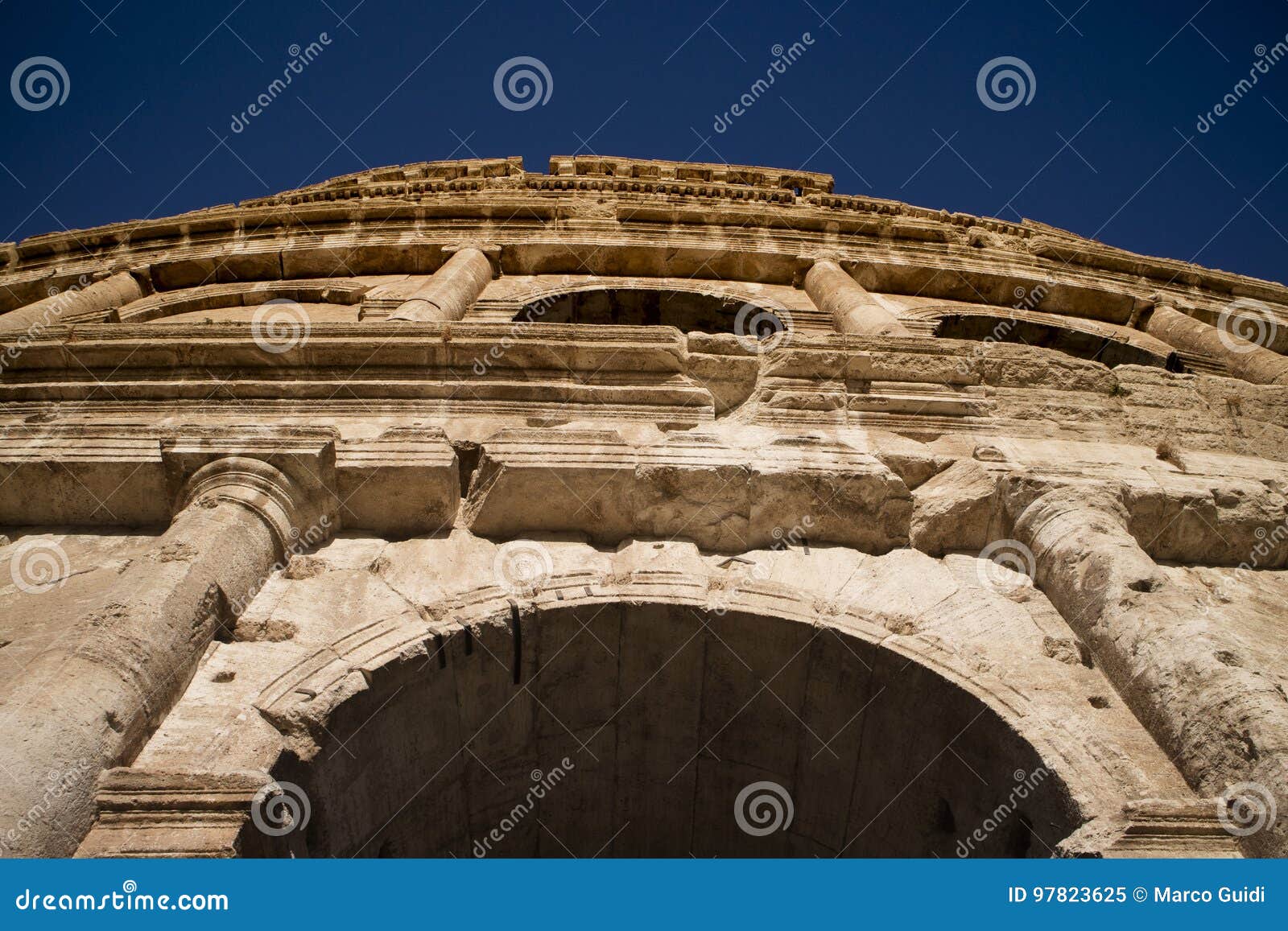 Constructive Details of the Colosseum Stock Image - Image of stone ...