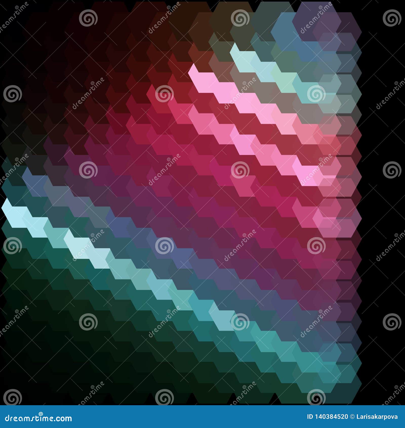 Constructive Geometric Pattern in Shades of Neon Colors. Digital World ...