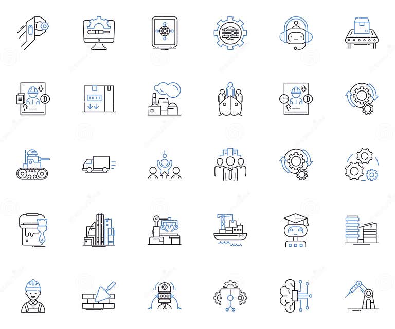 Constructive Line Icons Collection. Positive, Productive, Growth ...