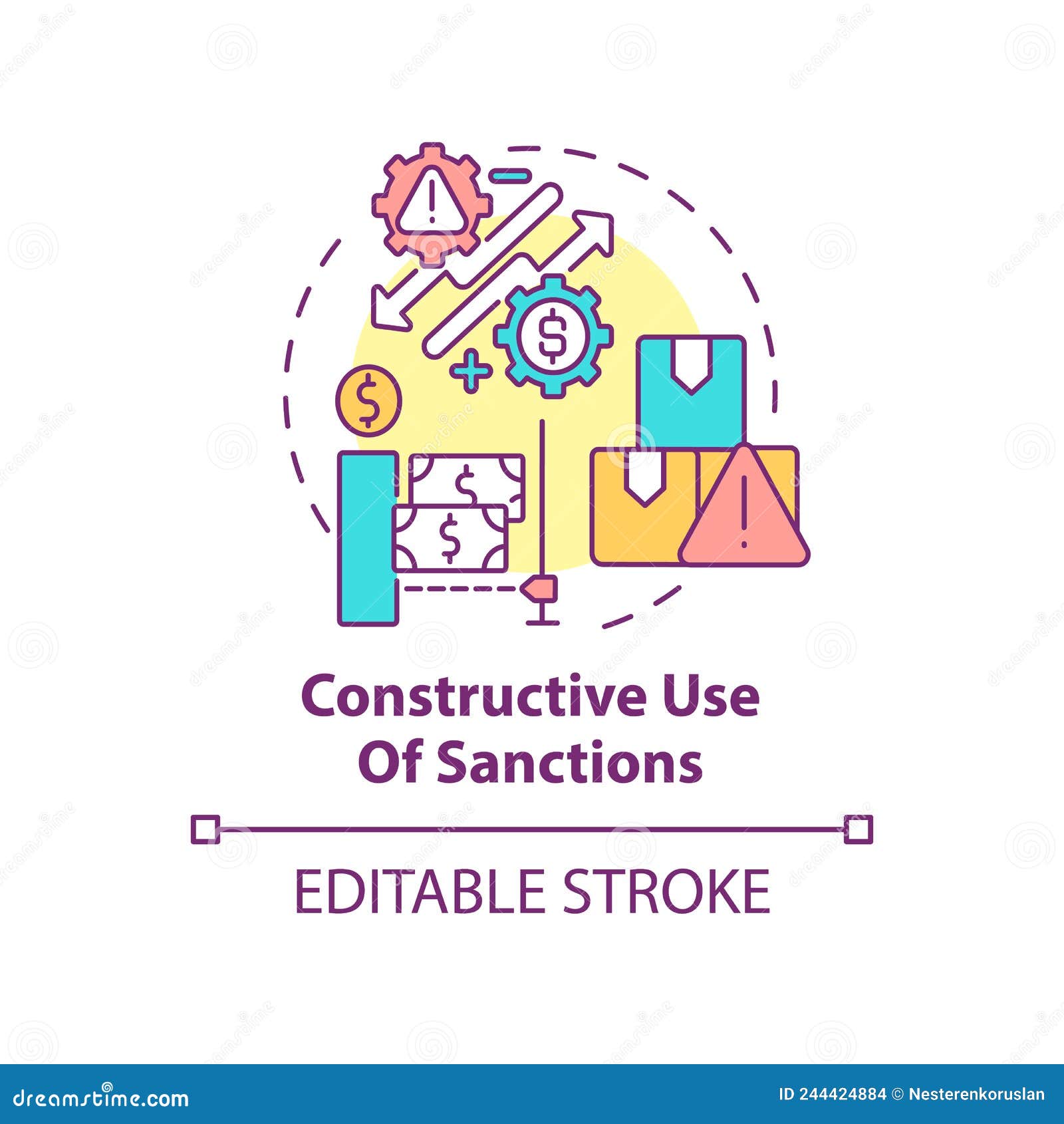 Constructive Use of Sanctions Concept Icon Stock Vector - Illustration ... Constructive Use of Sanctions Concept Icon Stock Vector - Illustration ...