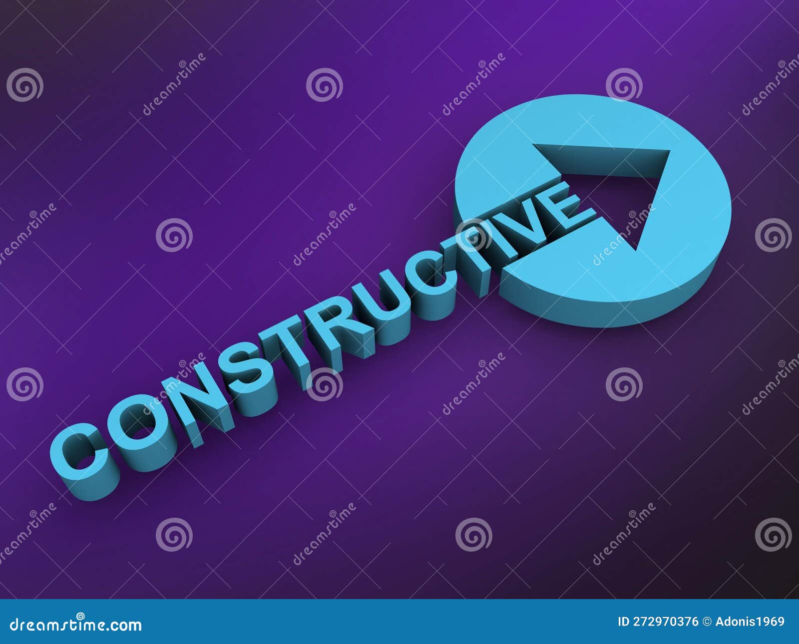 Constructive Word on Purple Stock Illustration - Illustration of circle ...