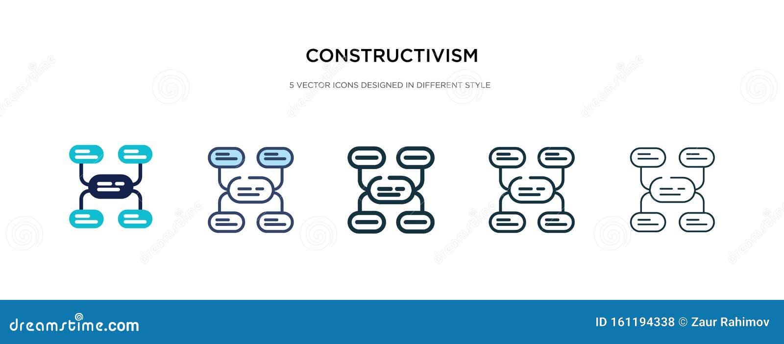Constructivism Icon in Different Style Vector Illustration. Two Colored ...