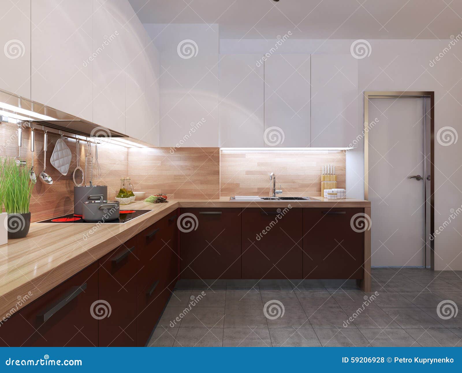 Constructivism Style Kitchen Stock Photo - Image of bright, breakfast ...