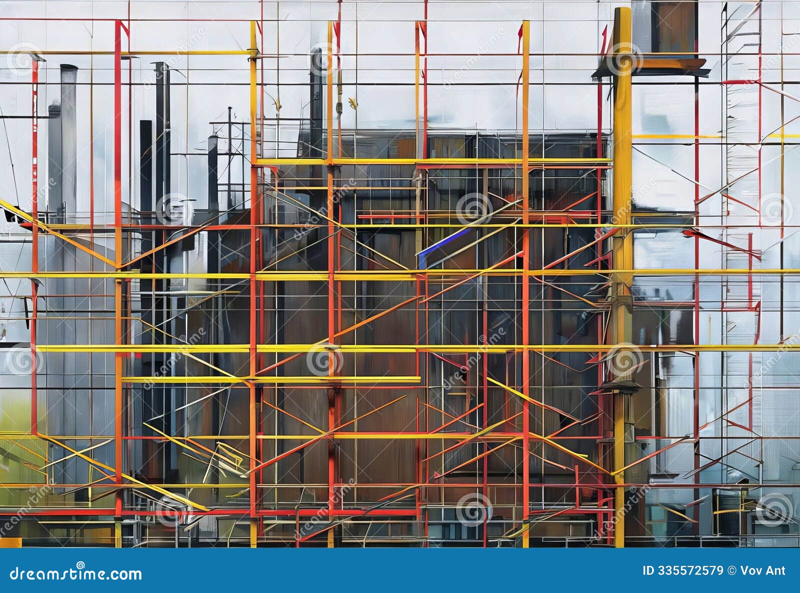 Constructivism Uses Basic Shapes and Primary Colors To Construct Stock ...