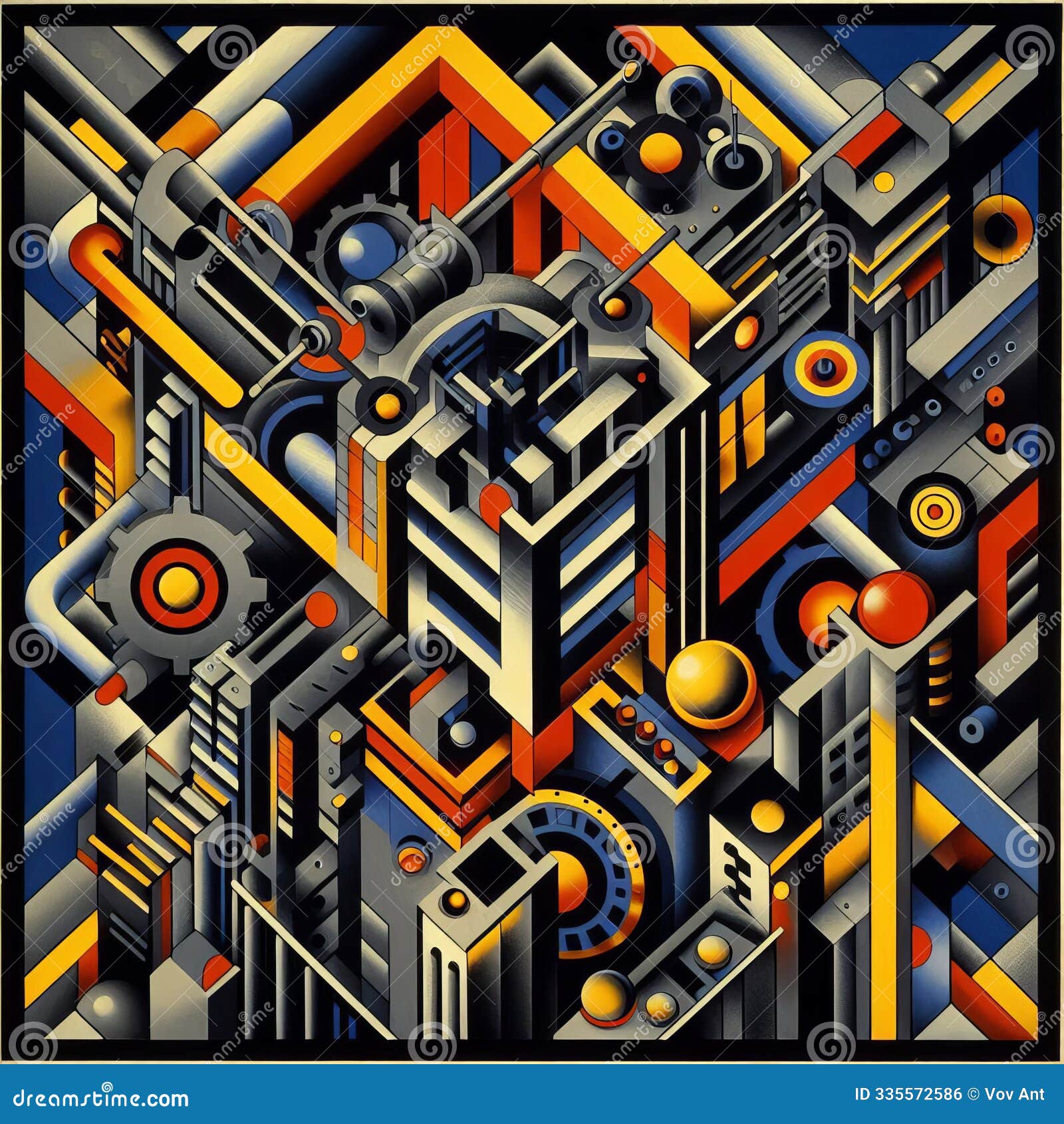 Constructivism Uses Basic Shapes And Primary Colors To Construct Stock ...