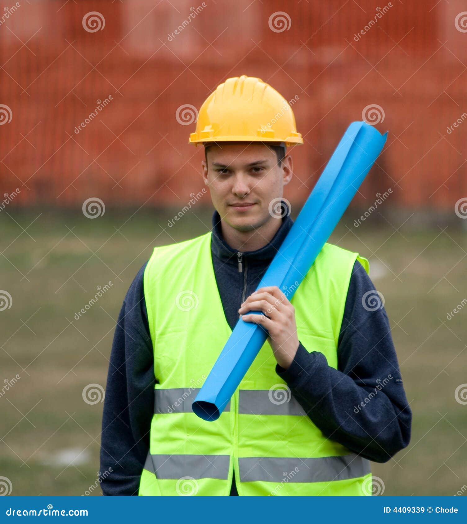 Constructon worker stock image. Image of design, uniform - 4409339
