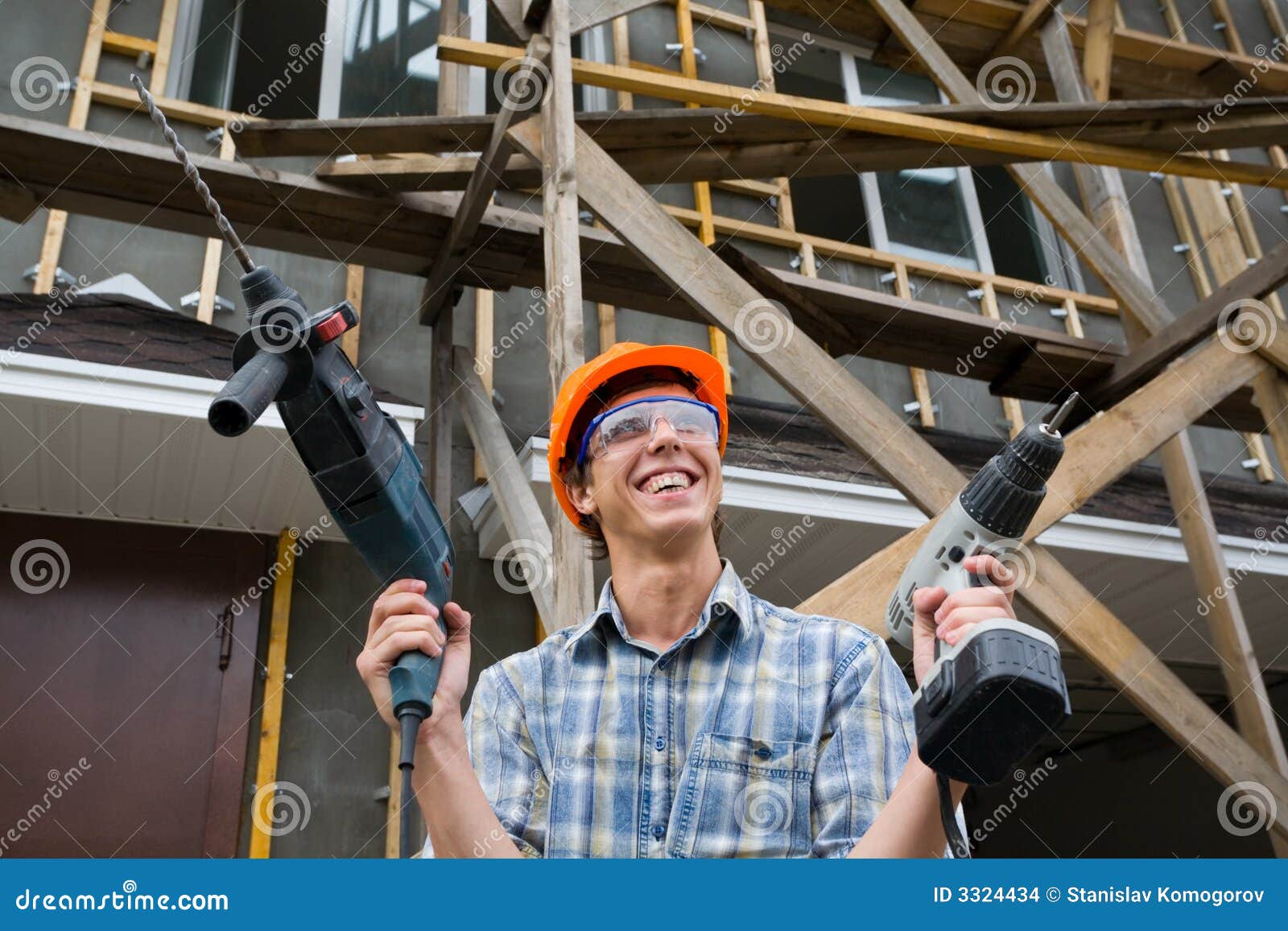 Constructor foto de archivo. Imagen de edificio, profesional - 3324434