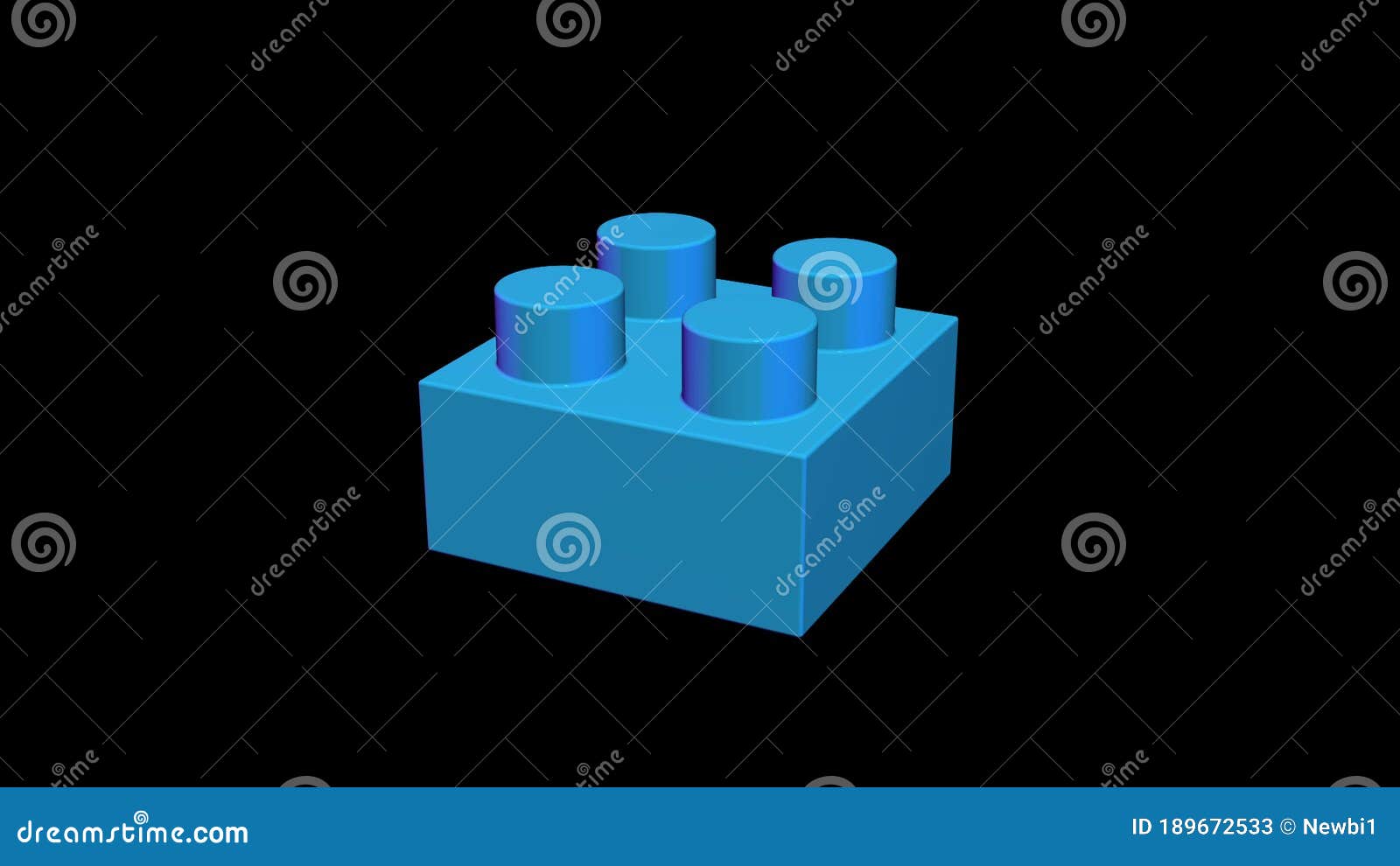 Constructor Blue Plastic Block 3d Rotate. Stock Video - Video of brick ...