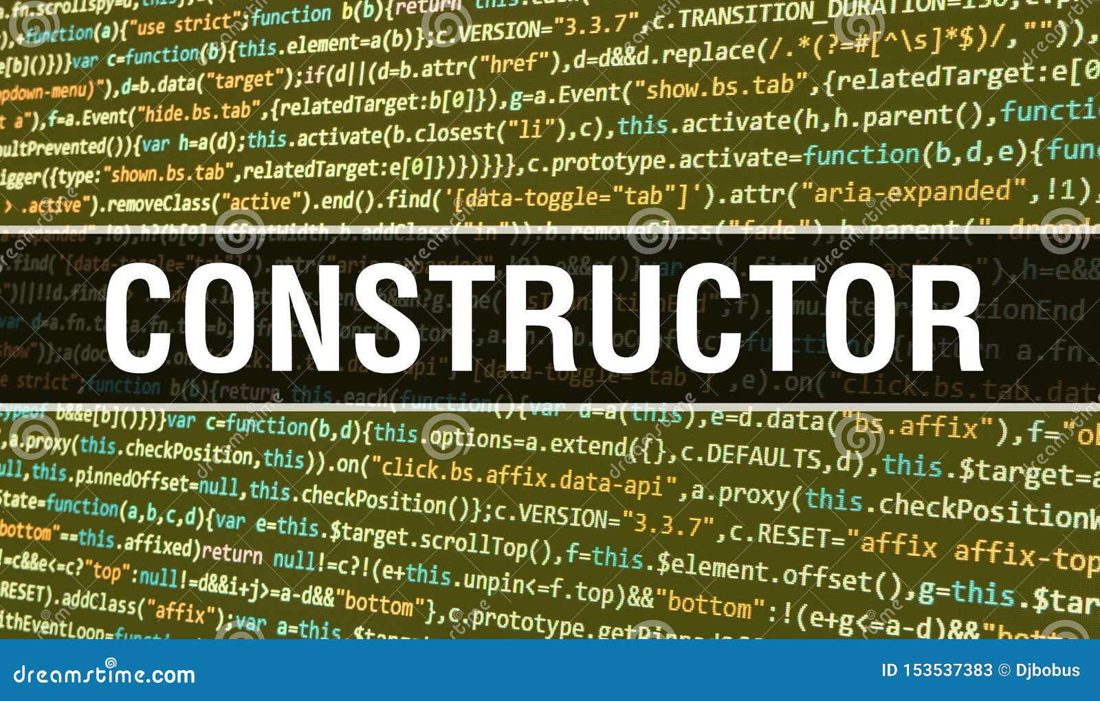Constructor Concept With Random Parts Of Program Code Constructor With Programming Code