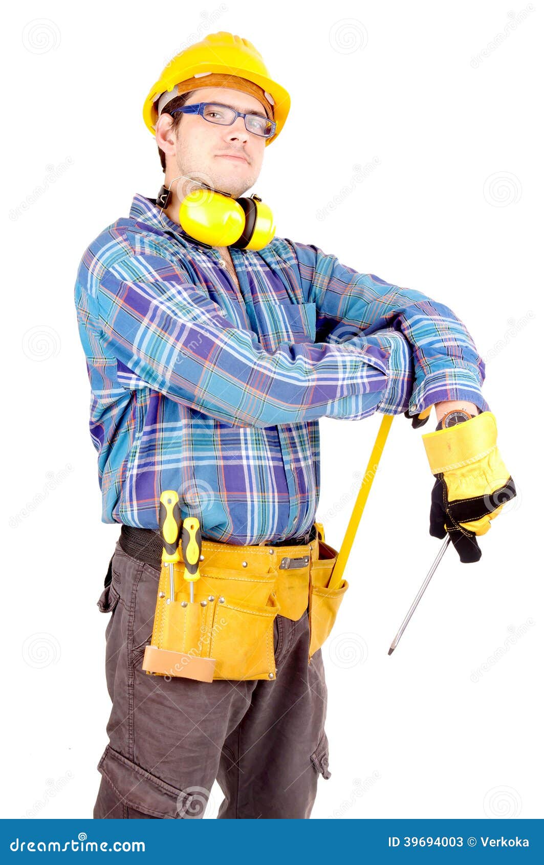 Constructor stock image. Image of person, builder, handsome - 39694003