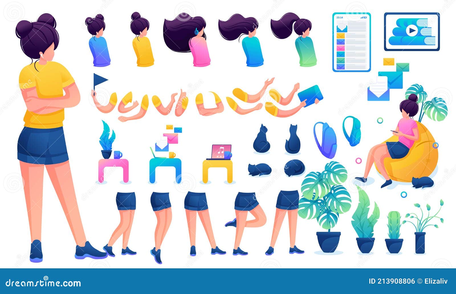 Constructor For Creating A Young Teen Girl Create Your Own Beautiful Girl Character With A Set