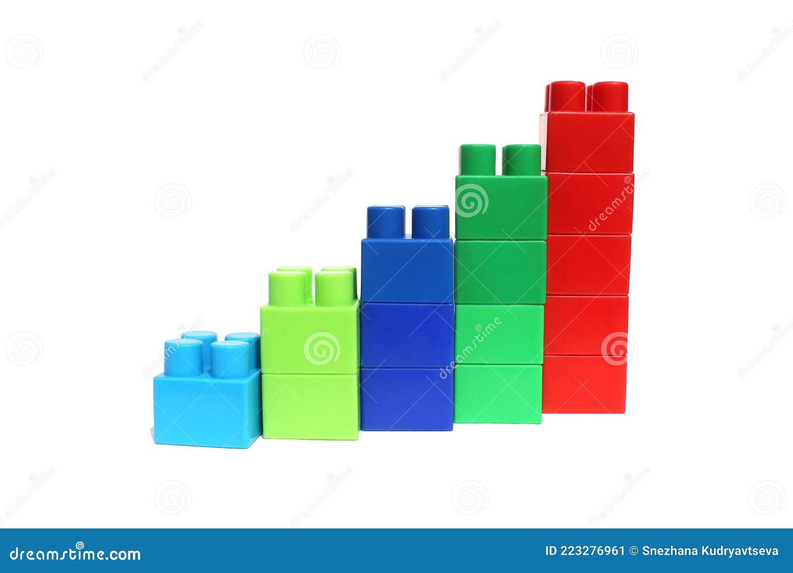 Constructor of Different Colors Built in Ascending Order on a White ...