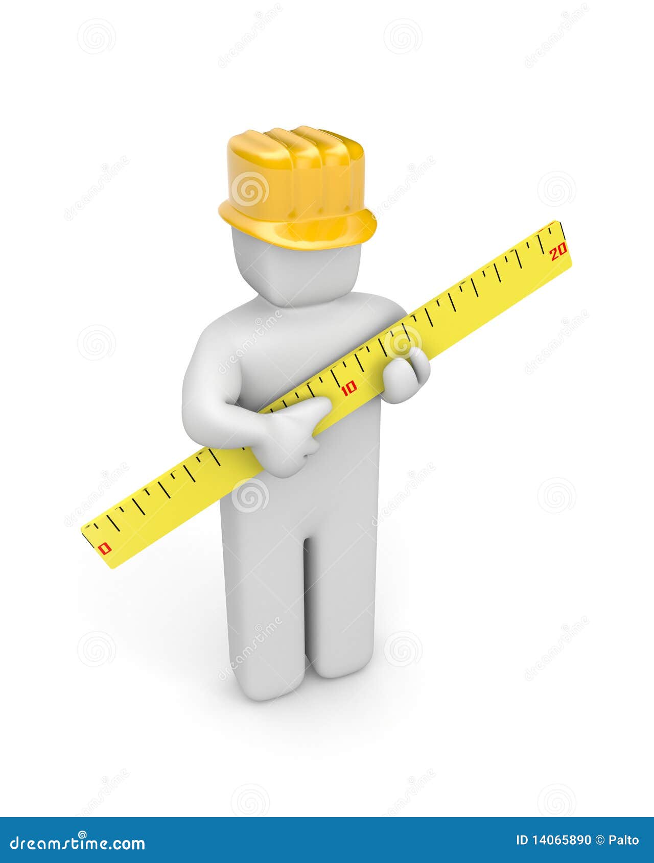 The Constructor Holds A Ruler Royalty-Free Stock Image | CartoonDealer ...
