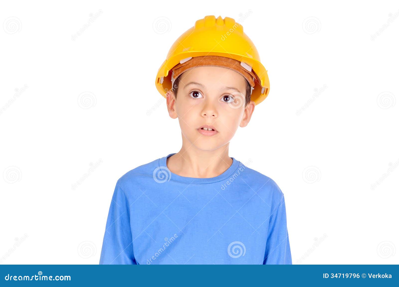 Constructor stock photo. Image of isolated, helmet, happiness - 34719796