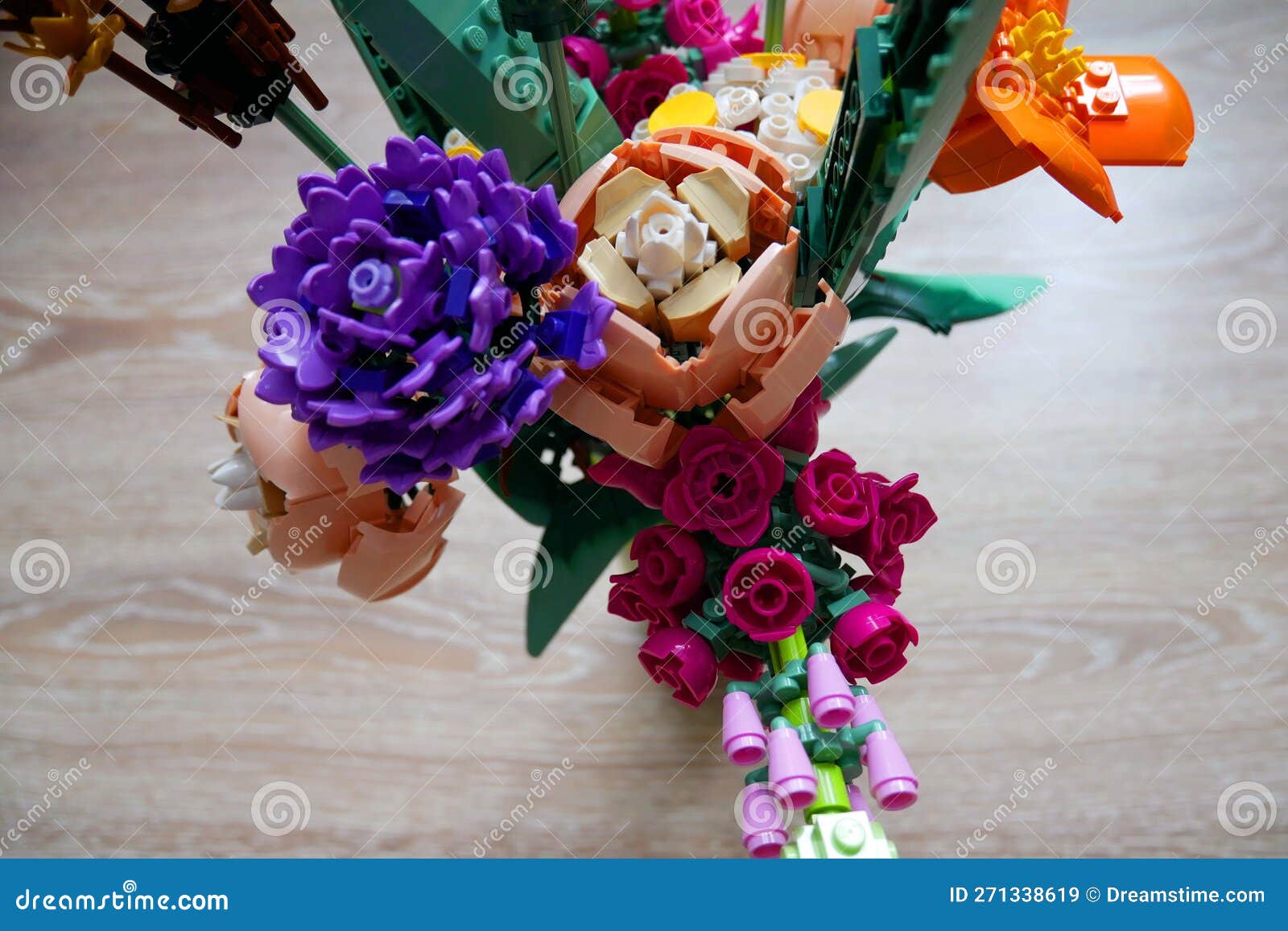 A Constructor Made of Small Parts. Plastic Flowers Editorial Stock ...