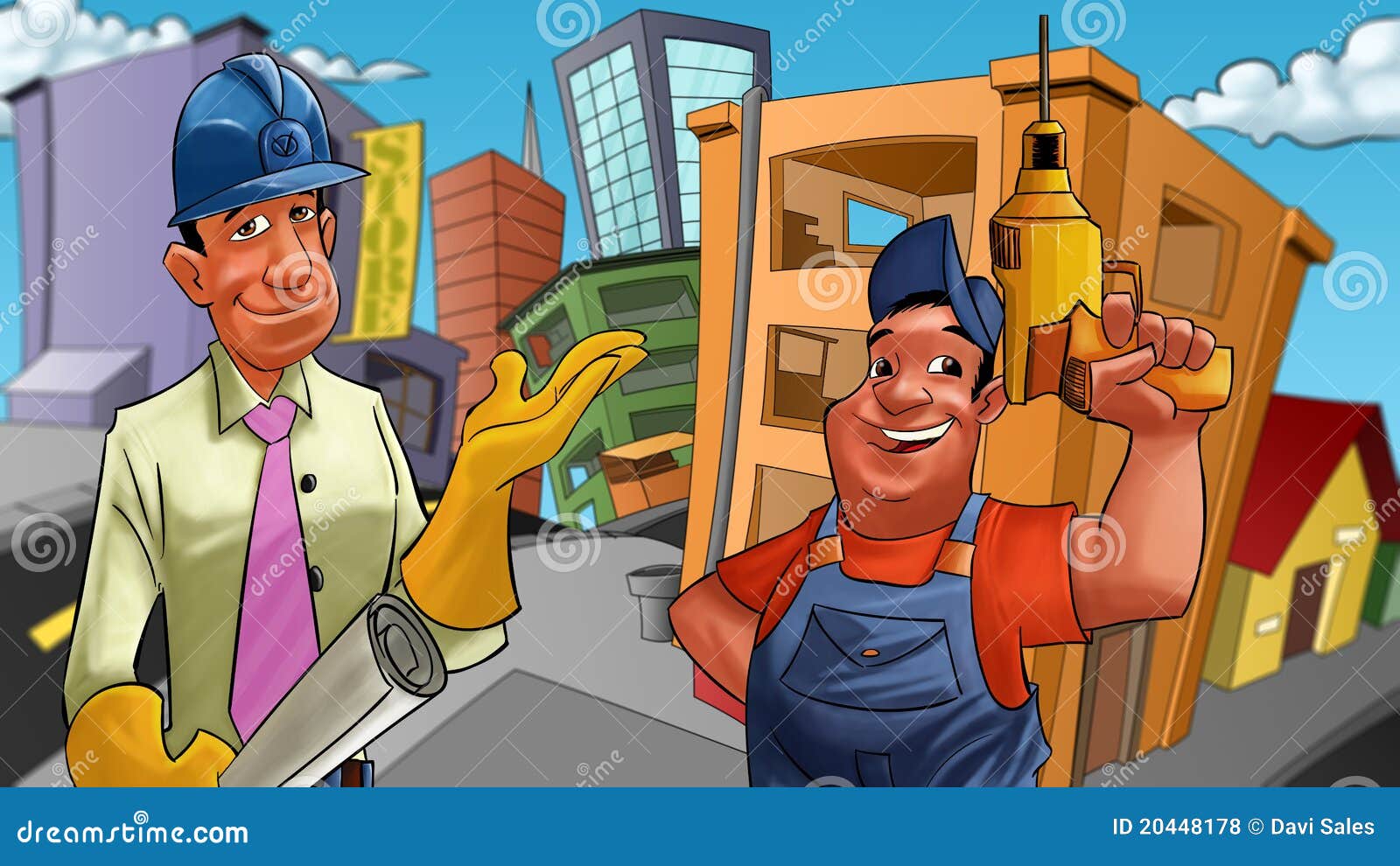 Constructors stock illustration. Illustration of house - 20448178