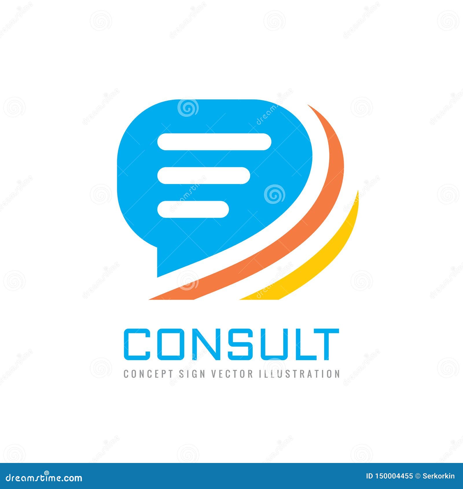 Consult Business Vector Logo Design. Message Talking Concept Sign Stock ...