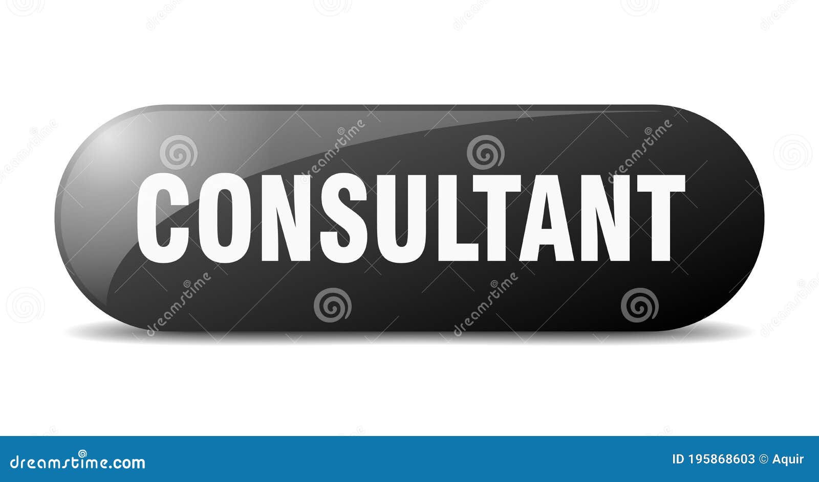 Consultant Button. Sticker. Banner. Rounded Glass Sign Stock Vector ...