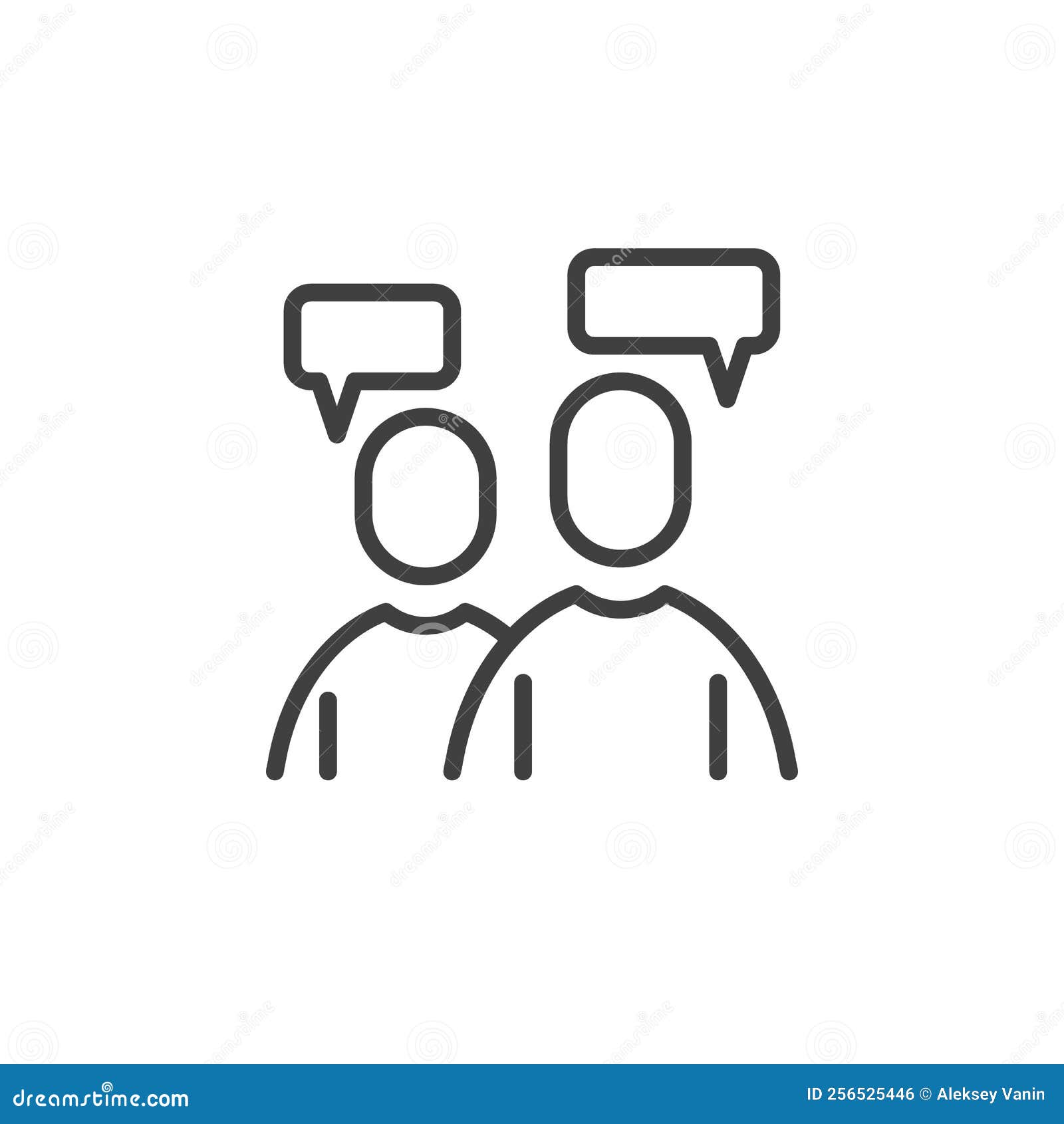 Consultant chat line icon stock vector. Illustration of sign - 256525446