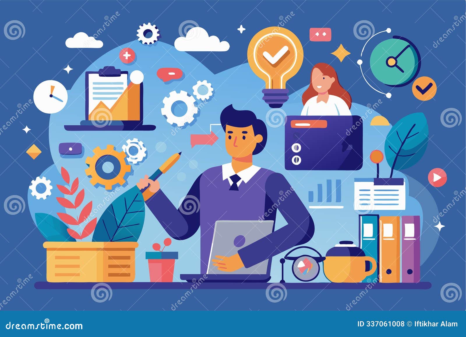 A Consultant Engages with Data Analytics Tools and Graphics in a ...