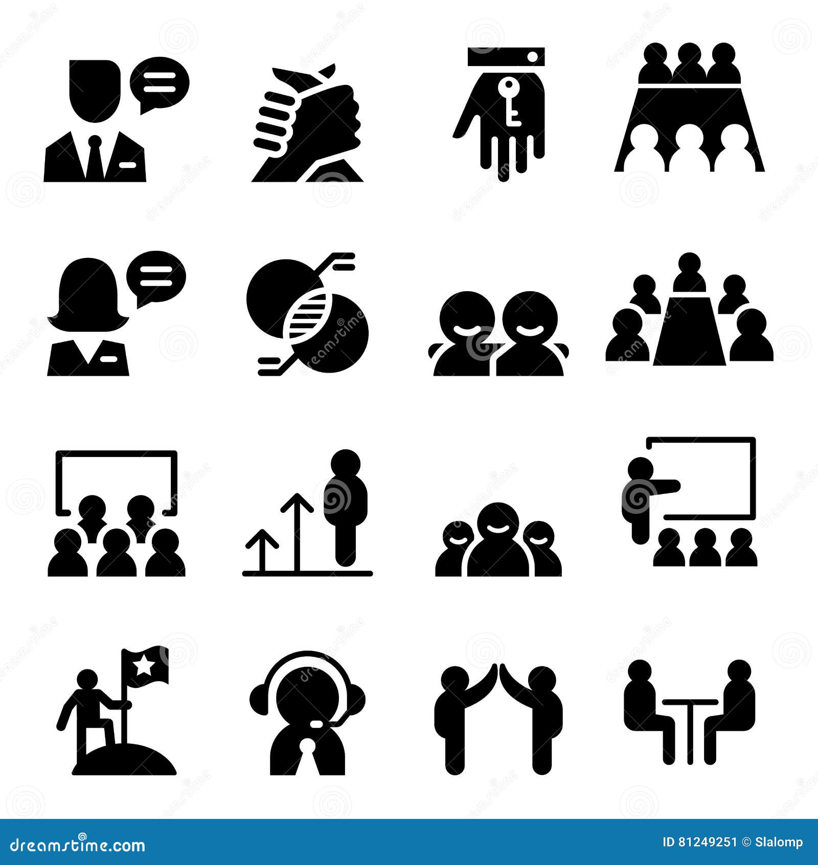 Consultant icon set stock vector. Illustration of collection - 81249251