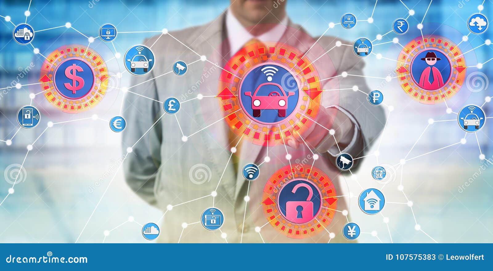 Consultant Presenting IoT Cyber-Hijacking Attack Stock Image - Image of ...