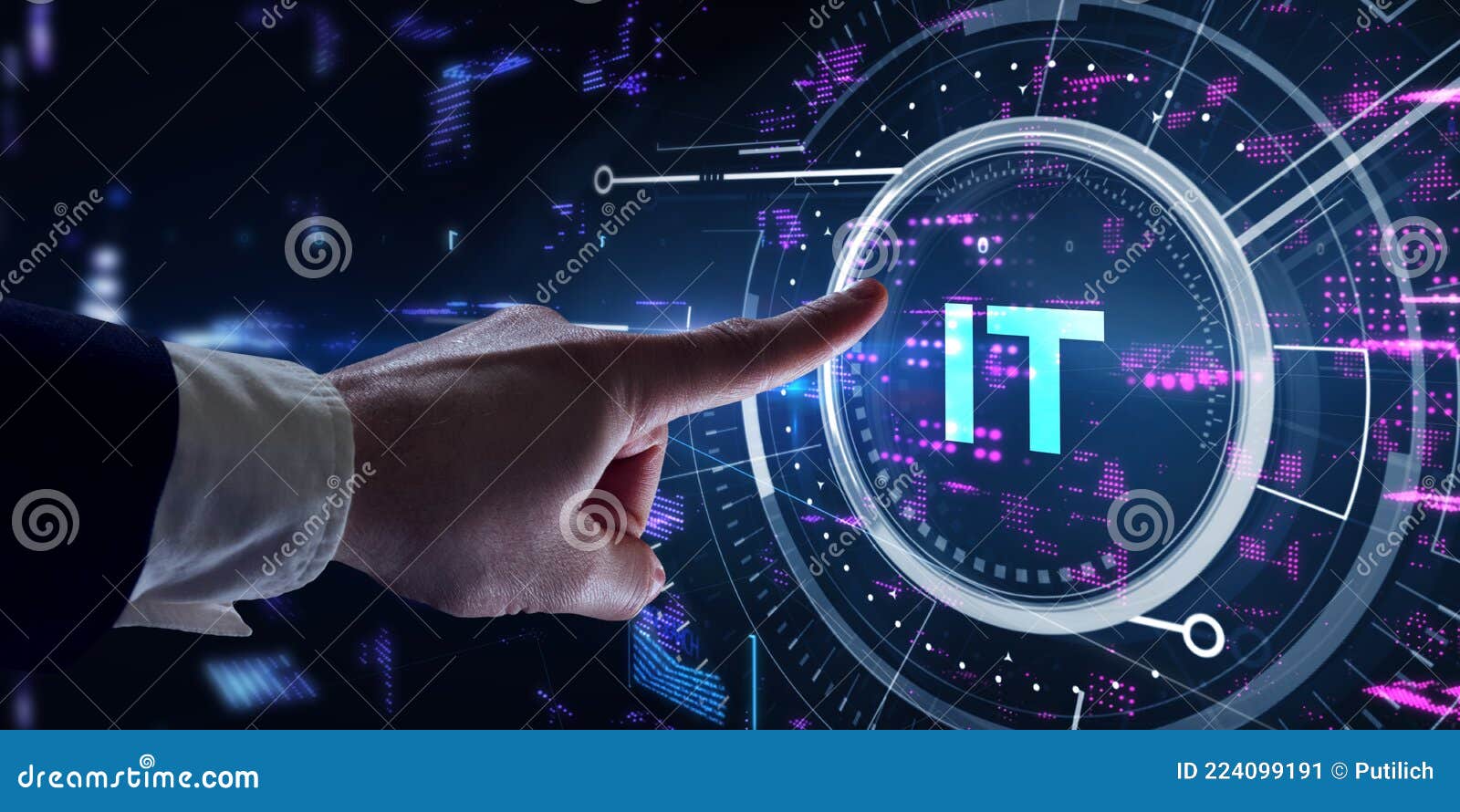 It Consultant Presenting Tag Cloud about Information Technology Stock ...