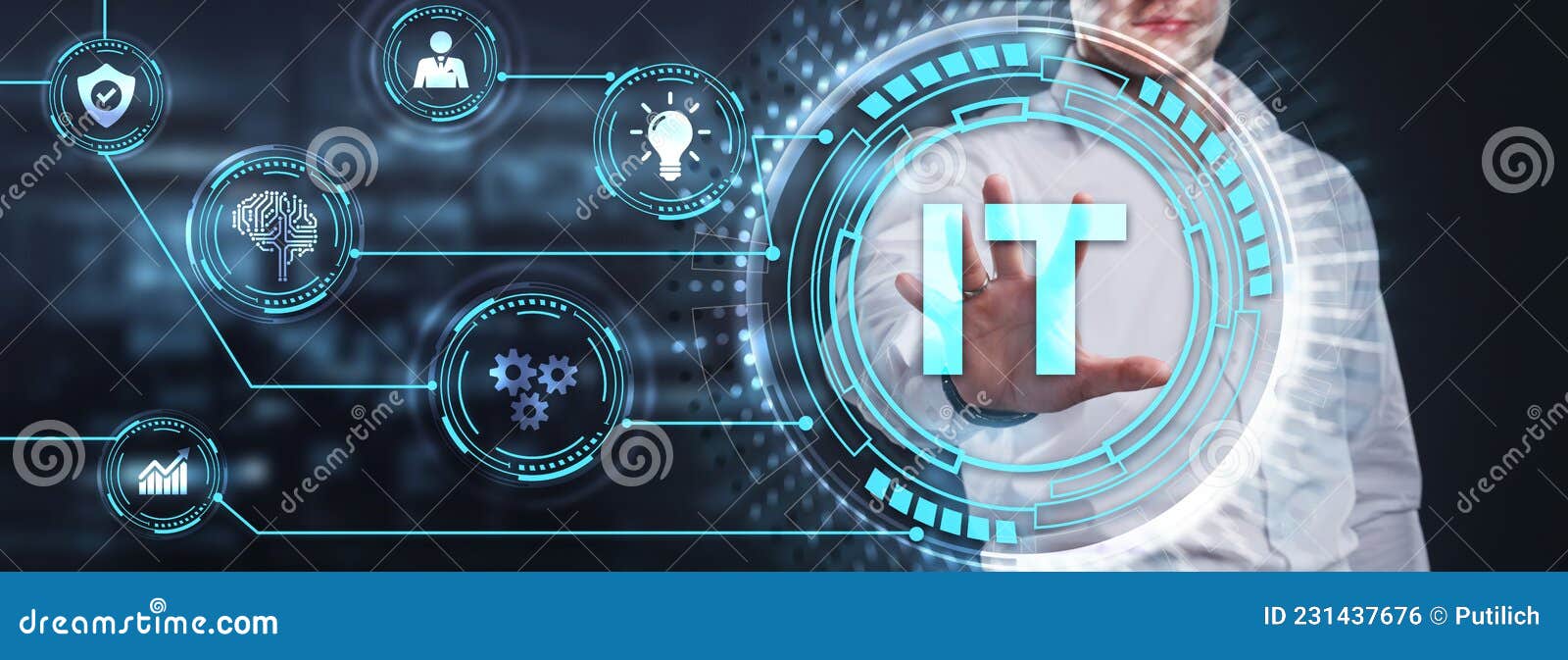 It Consultant Presenting Tag Cloud about Information Technology Stock ...