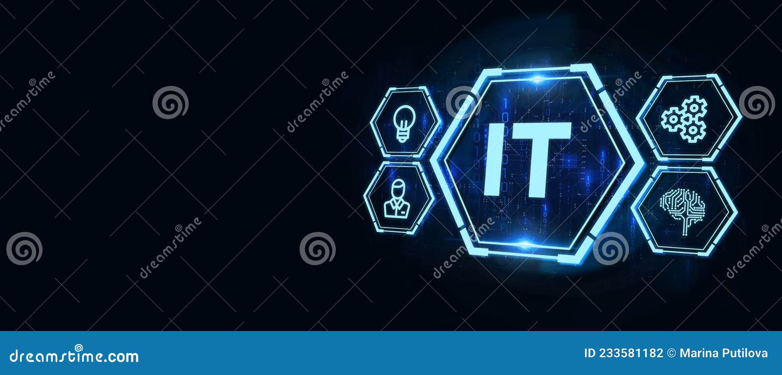 It Consultant Presenting Tag Cloud about Information Technology. 3d ...