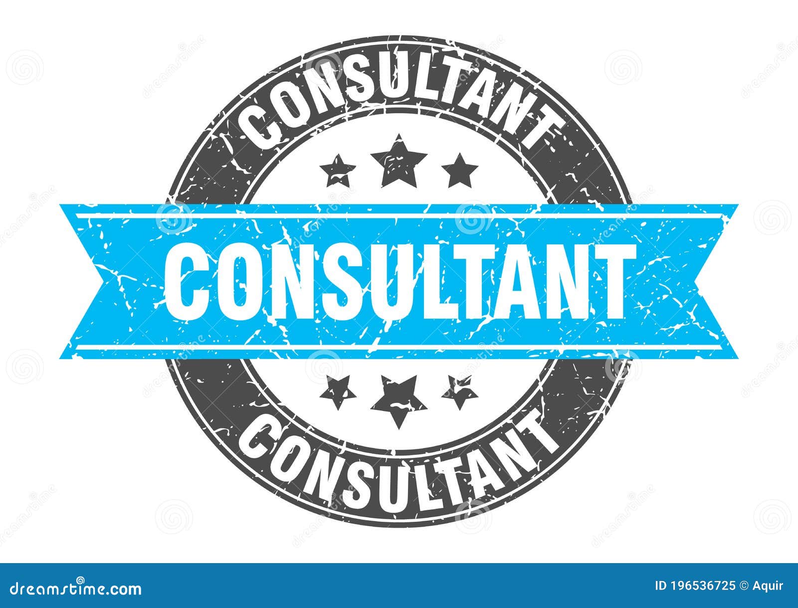 Consultant Round Stamp with Ribbon. Label Sign Stock Vector ...