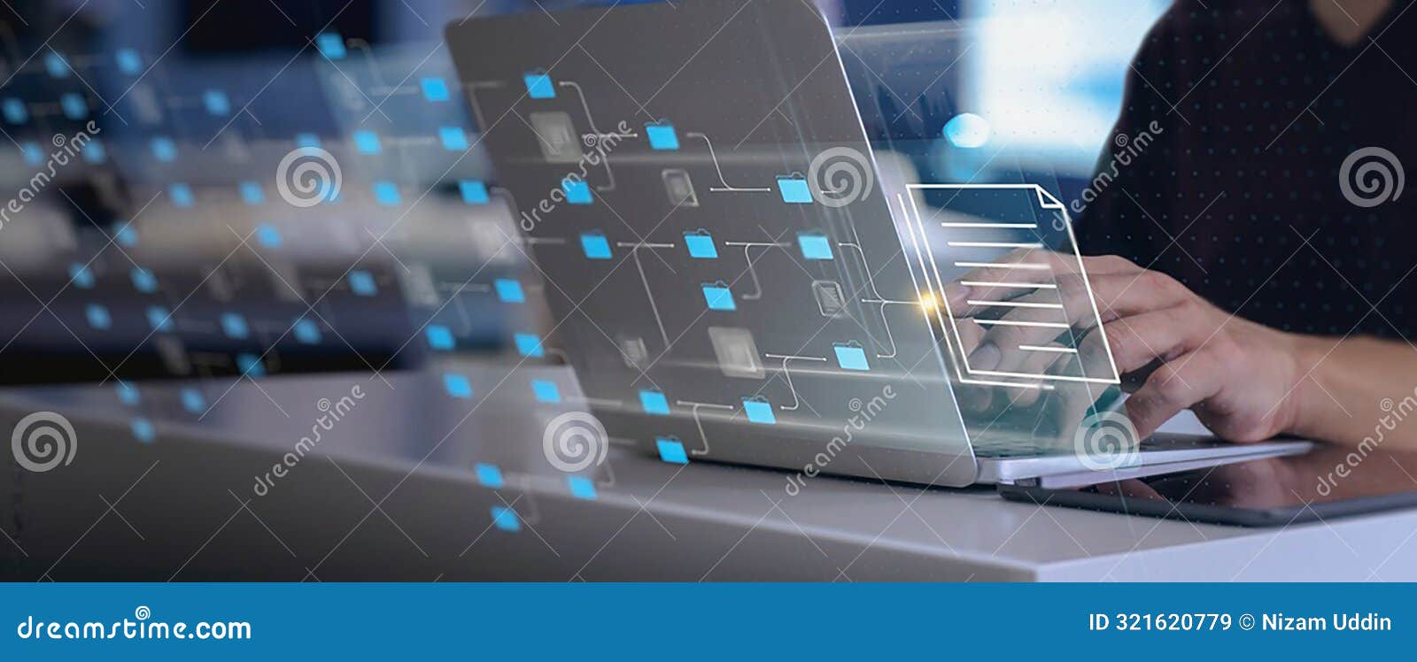 Virtual Document Storage With Structured Data Folders In A Sleek And ...