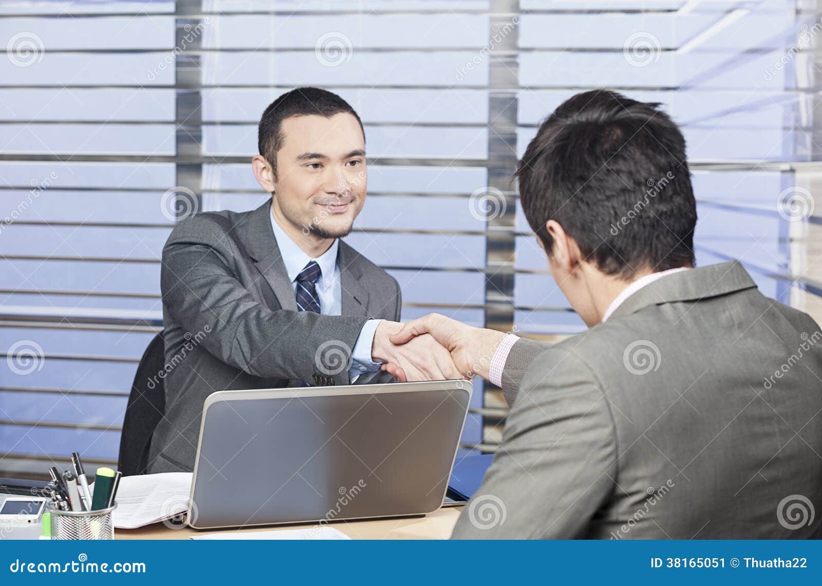 Consultant Shaking Hands with His Client Stock Image - Image of ...