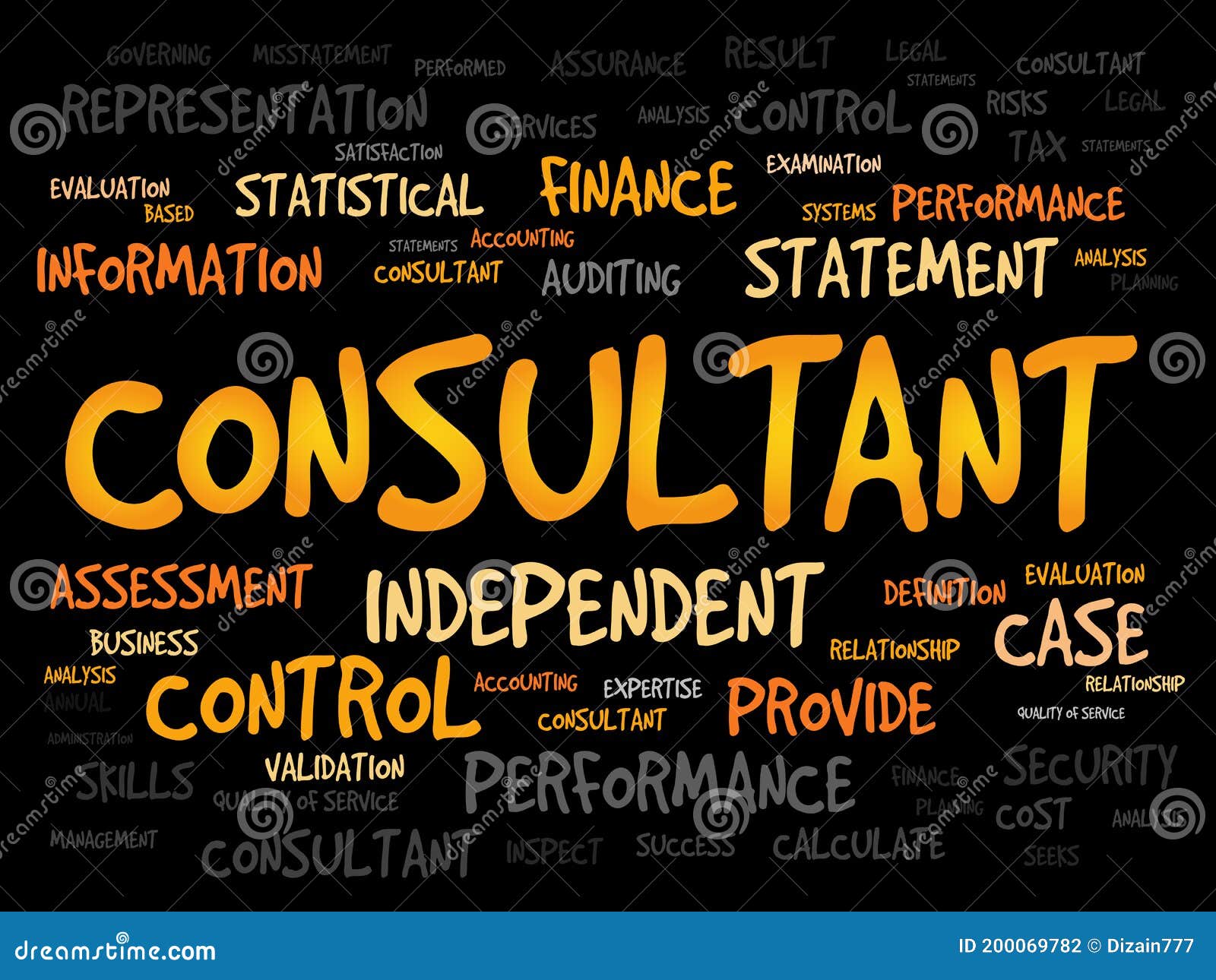 CONSULTANT word cloud stock illustration. Illustration of improvement ...