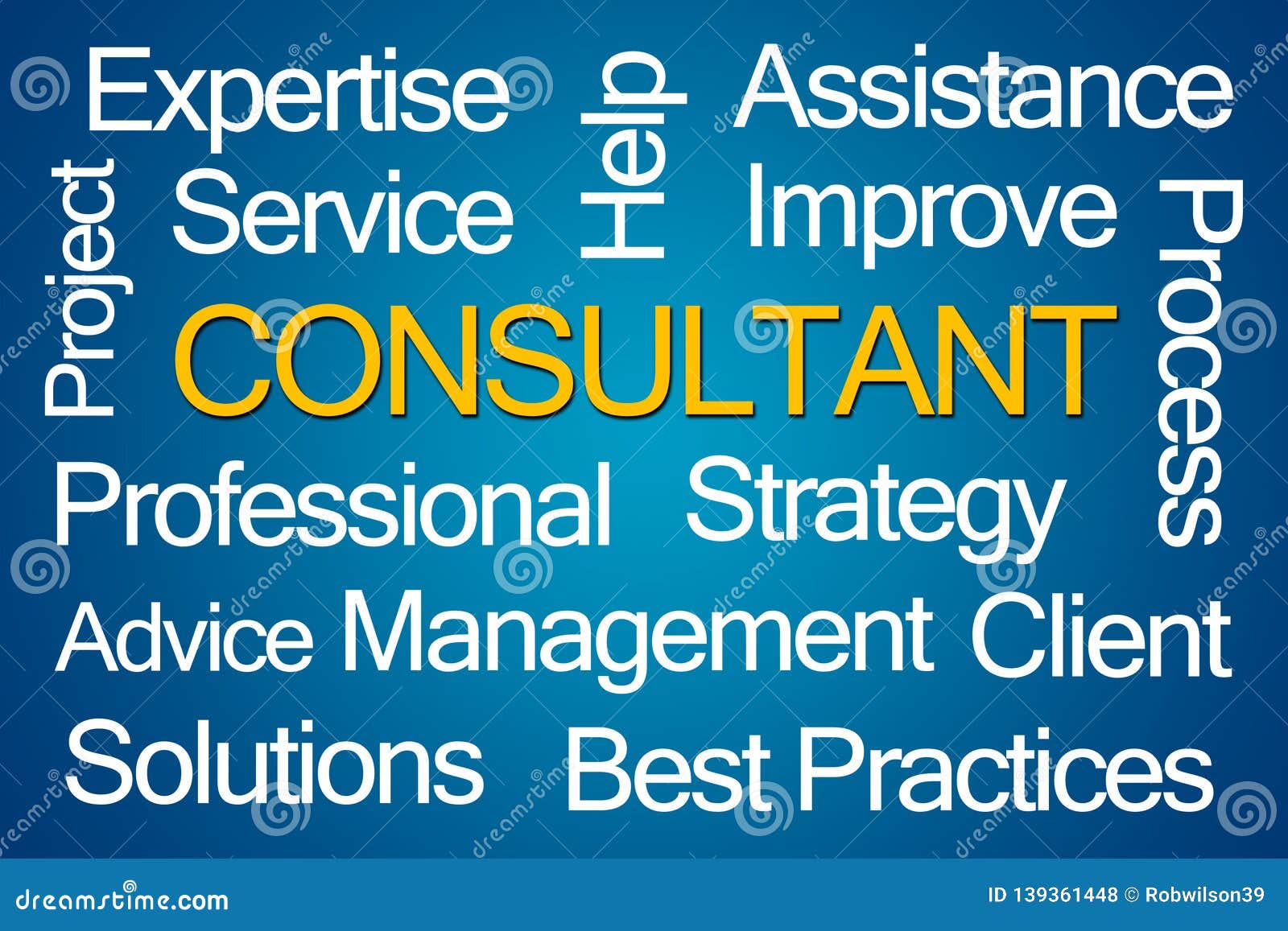 Consultant Word Cloud stock illustration. Illustration of assistance ...